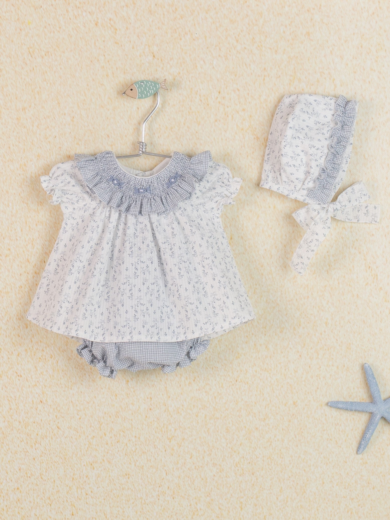 Bloomer Set Flores Azul- 2pc